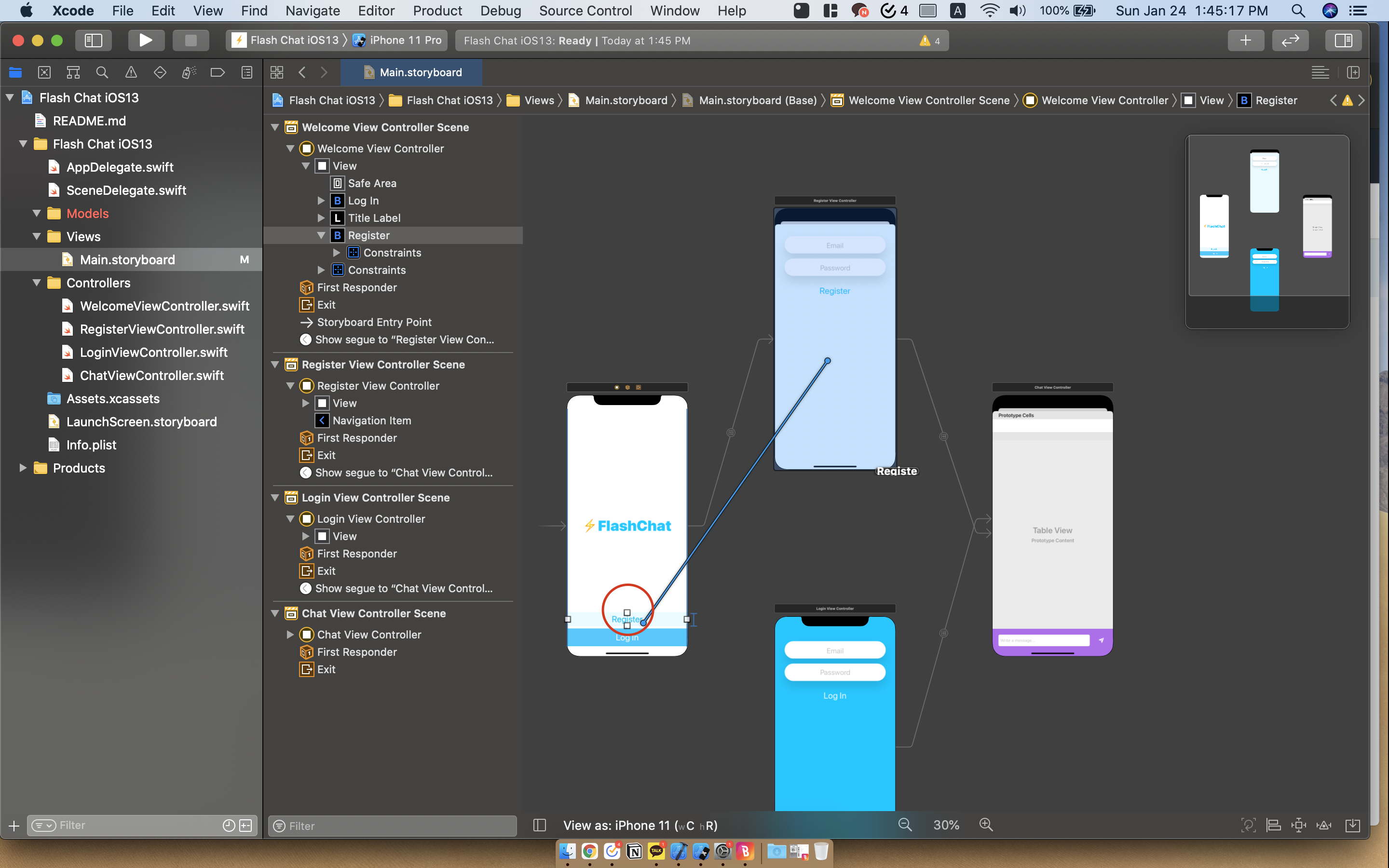 iOS & Swift 공부 - Navigation Controller Stack and Segues (영)